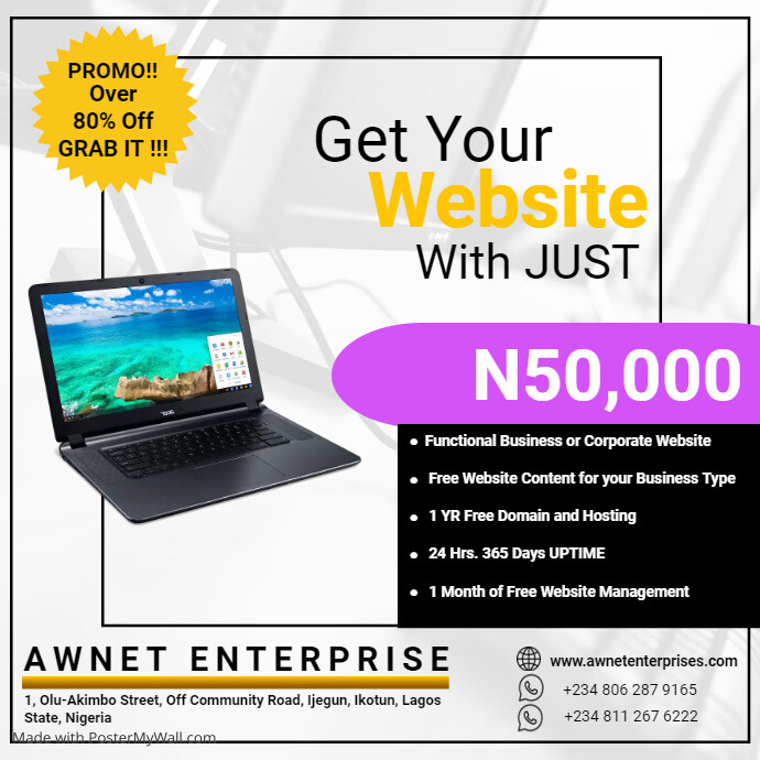 Get your website | PosterMyWall