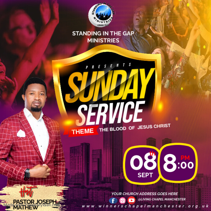 SUNDAY SERVICE | PosterMyWall