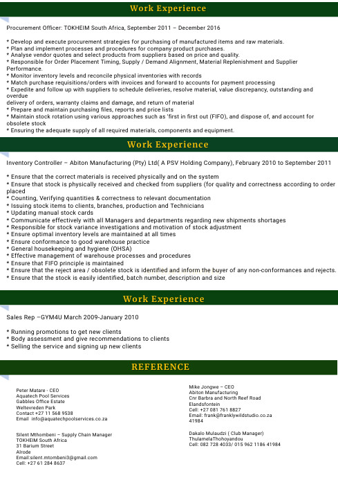 Ranganai CV (1) | PosterMyWall