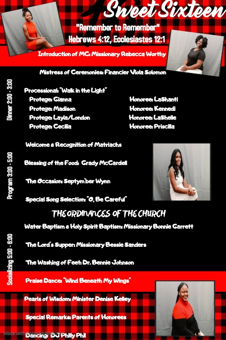 Copy of Program Sweet 16 (final) | PosterMyWall