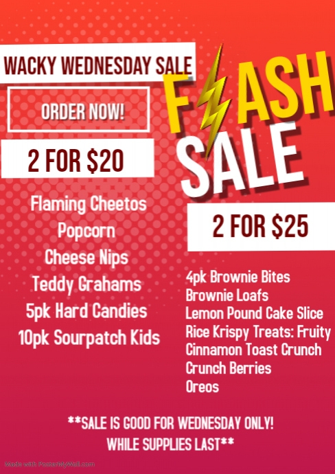 Copy of Wacky Wednesday Flash Sale Special | PosterMyWall
