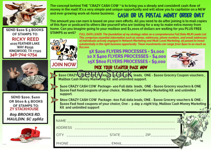 "ZY STACKHOUSE' CRAZY CASH COW FLYER (5) | PosterMyWall
