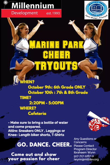 Cheerleader Tryouts Flyer Template (1) | PosterMyWall