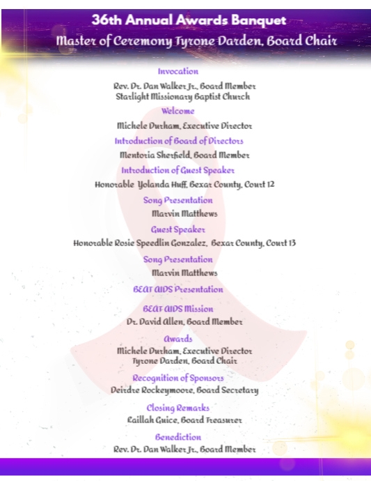 Banquet Program Agenda | PosterMyWall