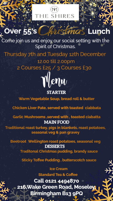 christmas menu | PosterMyWall