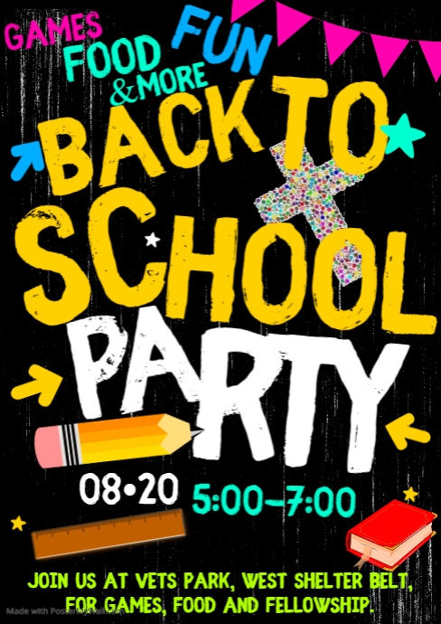 Copy of BACK TO SCHOOL PARTY POSTER | PosterMyWall