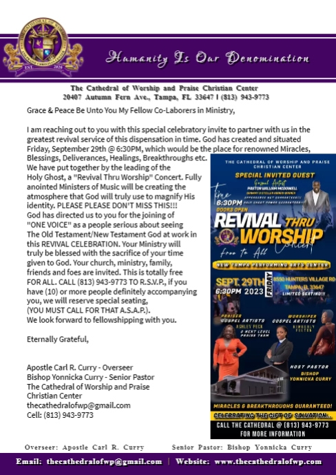 Modern Church Letterhead Design | PosterMyWall