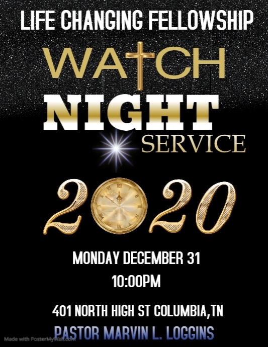 Copy of Watch Night Service | PosterMyWall