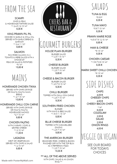 Copy of Copy of Copy of Menu | PosterMyWall