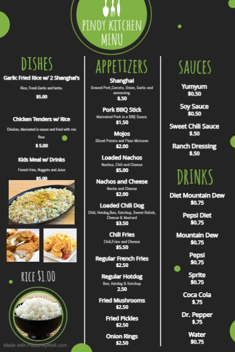 Copy of Copy of Copy of Menu (2) | PosterMyWall