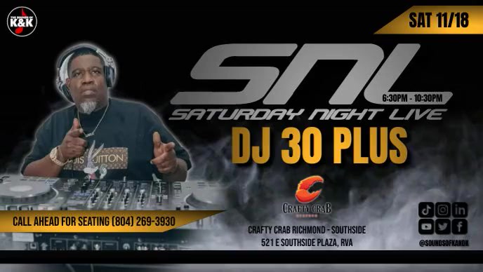 Copy of DJ 30 PLUS SNL | PosterMyWall