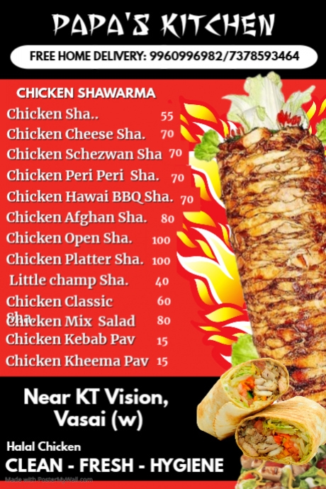 Copy of Chicken Shawarma Promo Template | PosterMyWall