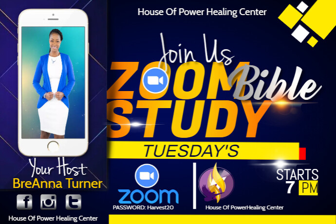 ZOOM BIBLE STUDY | PosterMyWall