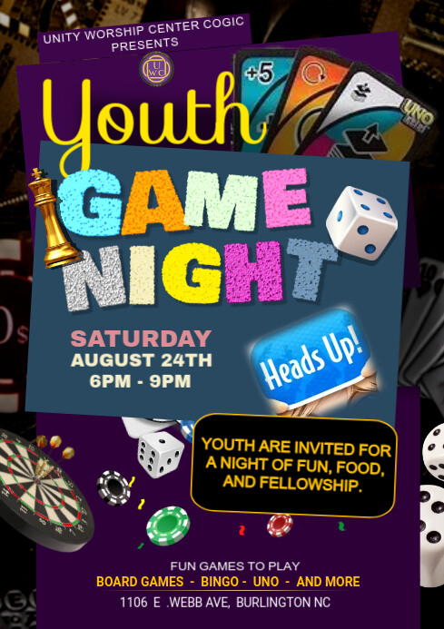 Youth Game Night | PosterMyWall