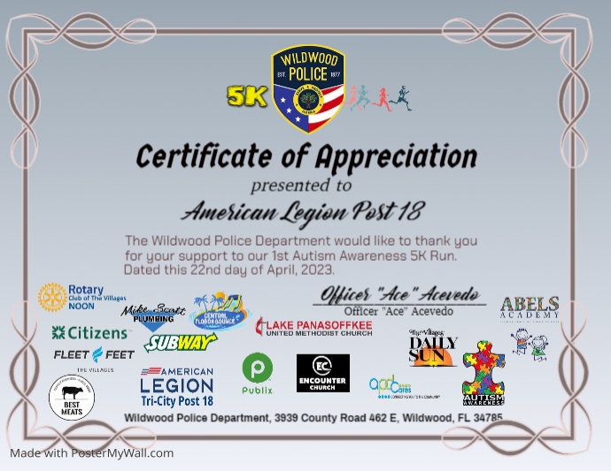 Copy of Autism 5K Run Registration Form (1) | PosterMyWall