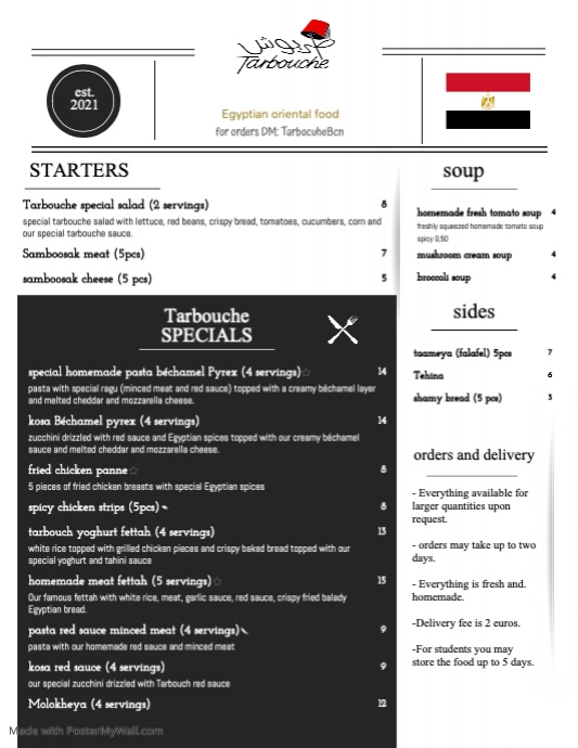 Menu | PosterMyWall