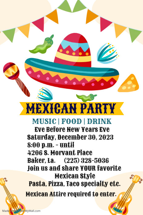 Mexican Party Poster | PosterMyWall