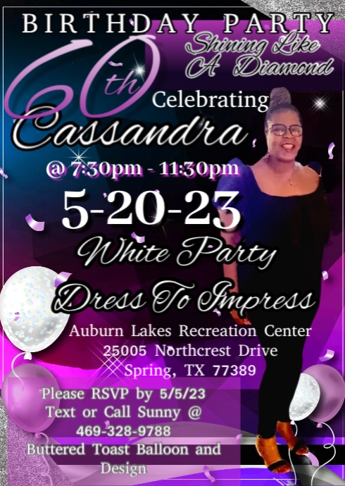 Purple Birthday Party Invitation | PosterMyWall