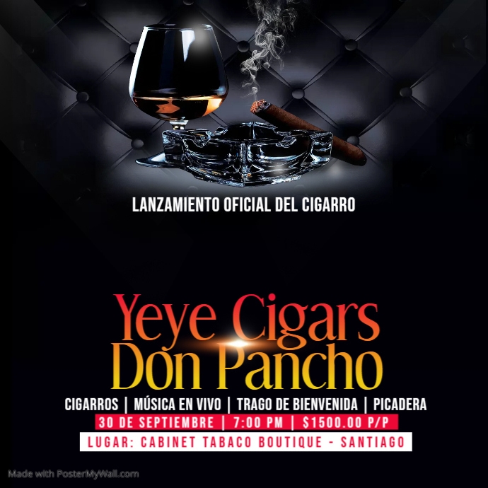 CIGAR & WHISKEY Flyer Template (1) | PosterMyWall