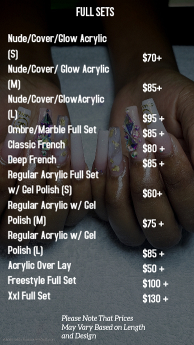 Copy of Manicure Pedicure Salon Pricelist Price List | PosterMyWall