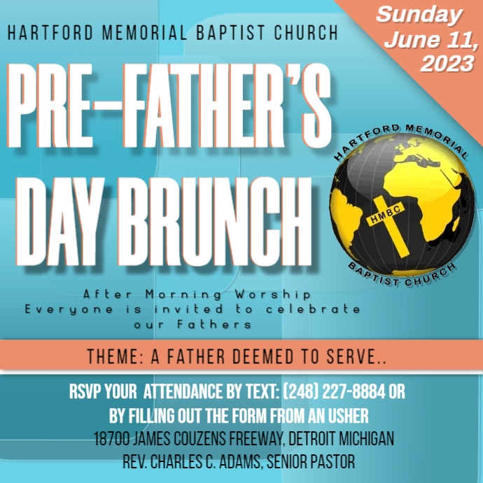 Copy of FATHER DAY CHURCH SERVICE | PosterMyWall