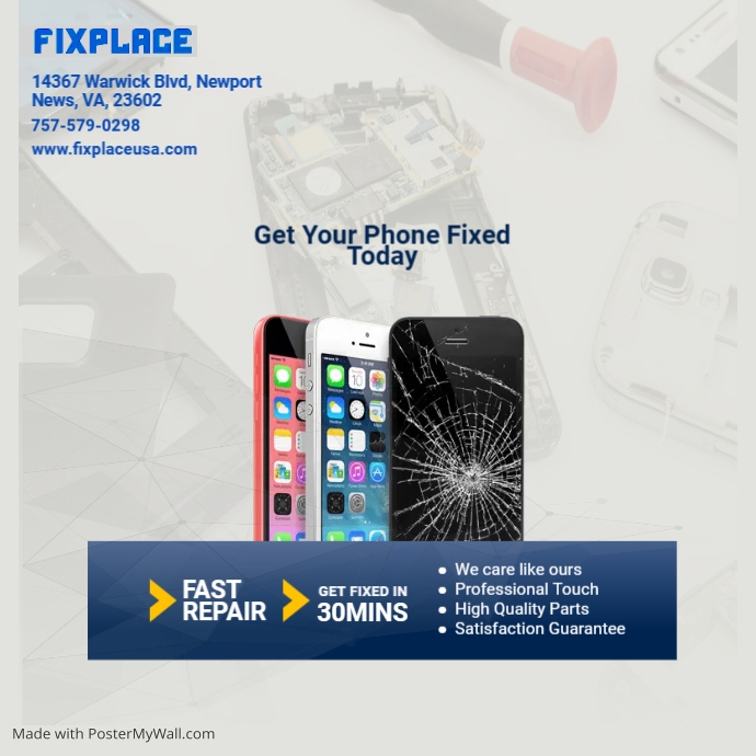 Smartphone Repair Service Poster | PosterMyWall