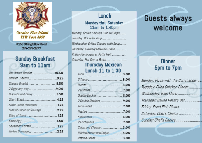 Free Menu template A3 trifold | PosterMyWall