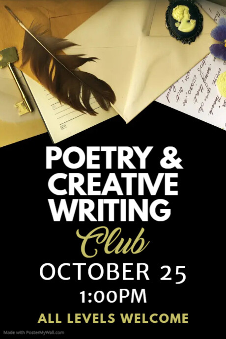 poem club flyer design template | PosterMyWall