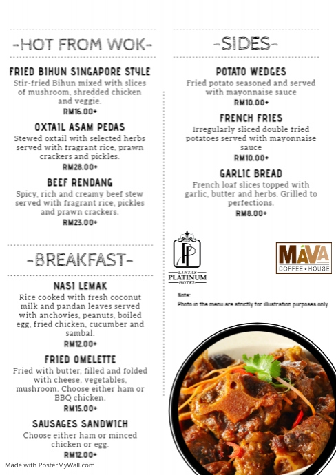 Copy of Copy of Menu | PosterMyWall