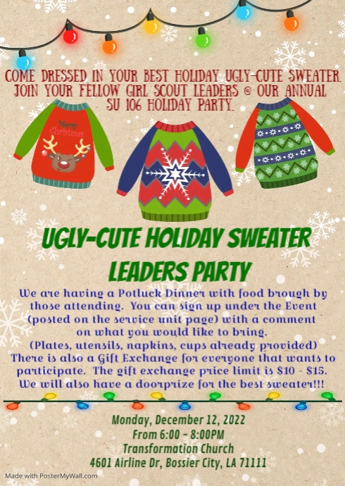 Christmas ugly sweater party invitation | PosterMyWall