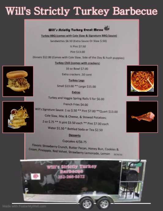 Will's Strictly Turkey BBQ | PosterMyWall