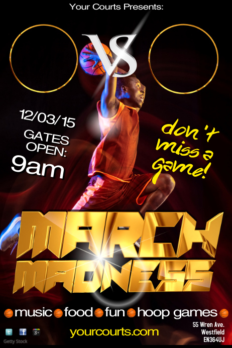 A4 March Madness Template | PosterMyWall