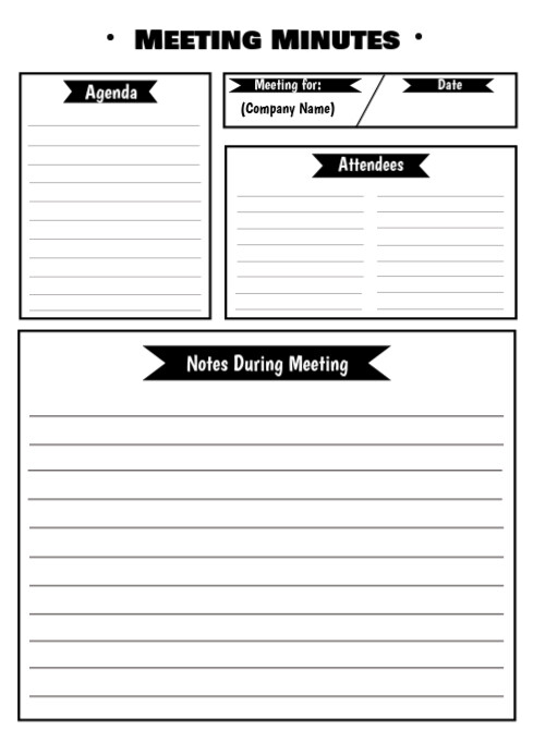 meeting Minutes Printable template | PosterMyWall