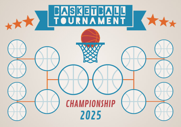 Copy of A4 Printable Basketball Tournament Bracket Template 8 Teams ...