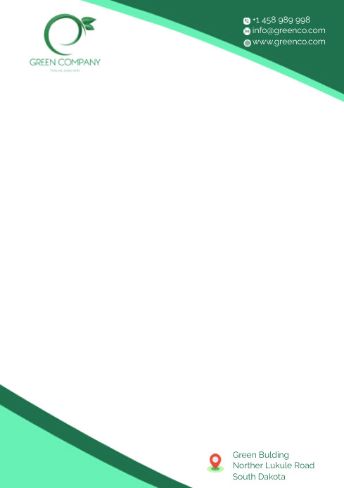 A4 size Letter head logo template green | PosterMyWall