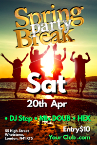 SPRING BREAK Template | PosterMyWall