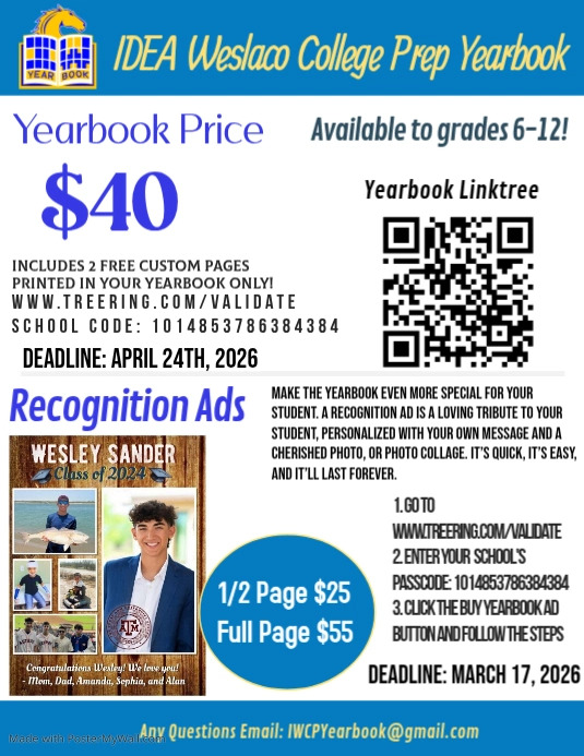 General Yearbook Flyer 23-24 | PosterMyWall