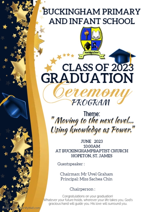 Graduation Program front | PosterMyWall
