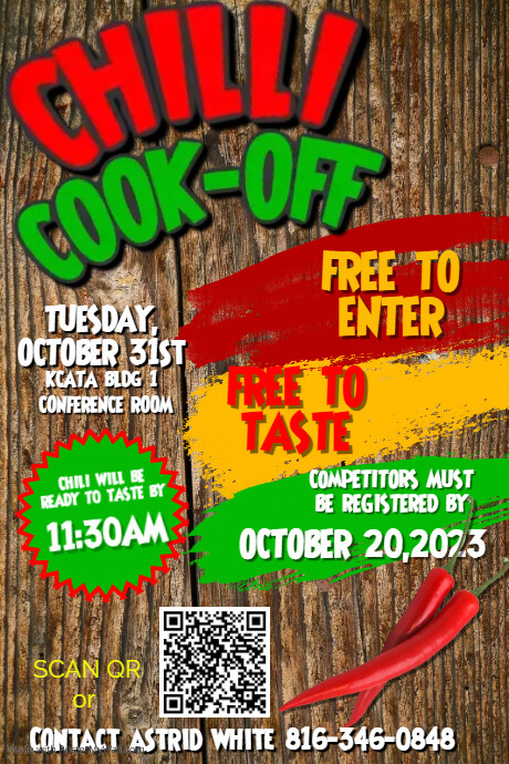 Chili Cook-Off Contest Poster Template | PosterMyWall