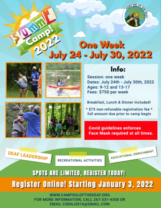 Camp Sol Summer Camp 2020 | PosterMyWall