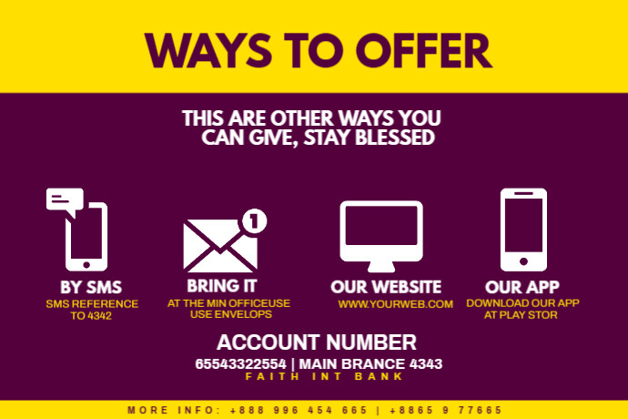 Ways to give | PosterMyWall