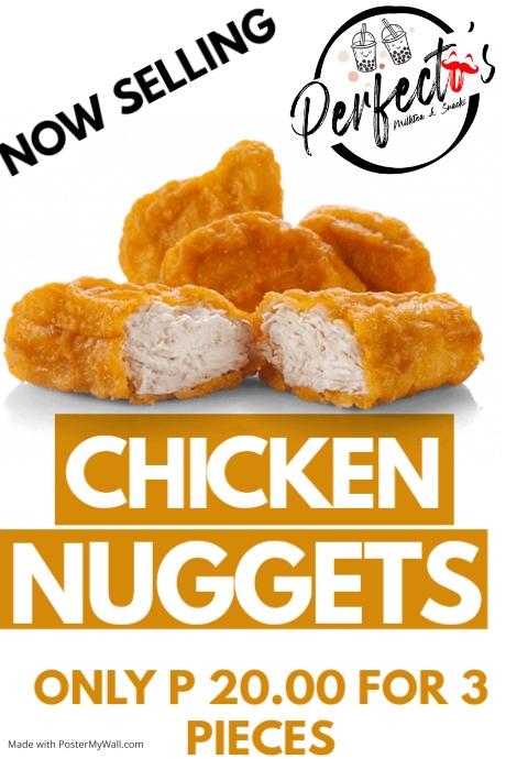 Copy of Chicken Nuggets Sold Here Poster | PosterMyWall