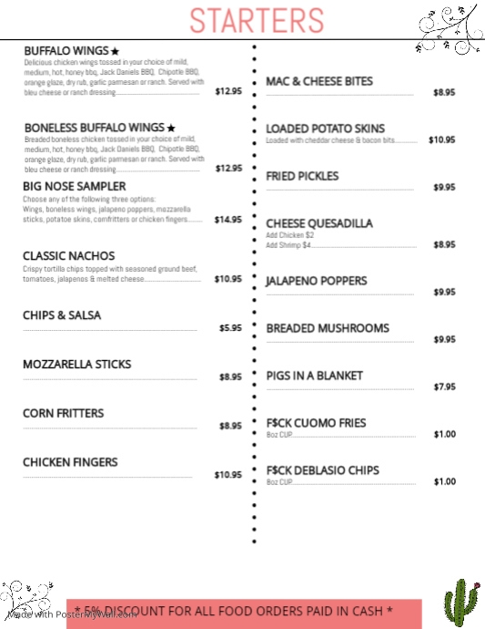 Copy of Copy of Copy of Copy of Menu | PosterMyWall