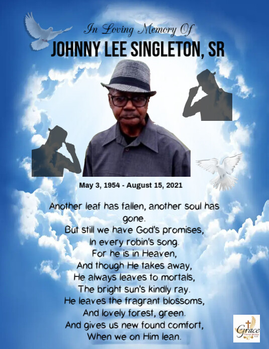Johnny Lee Singleton, Sr. | PosterMyWall