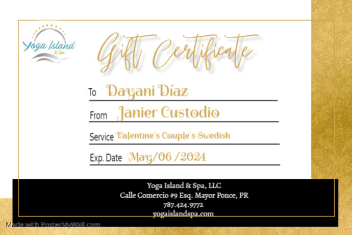 Copy of gift certificate | PosterMyWall