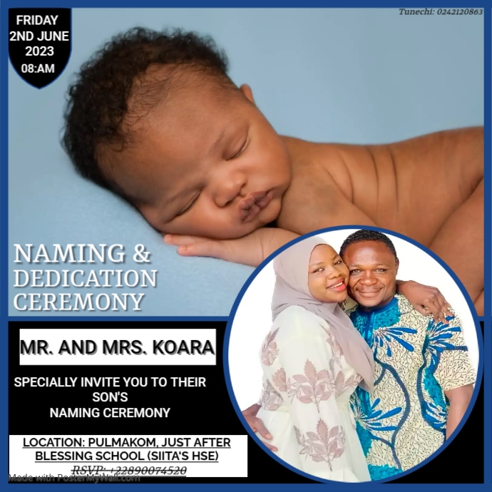 Naming Ceremony Poster Template | PosterMyWall