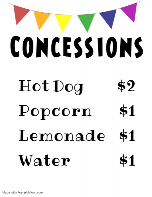 concessions | PosterMyWall
