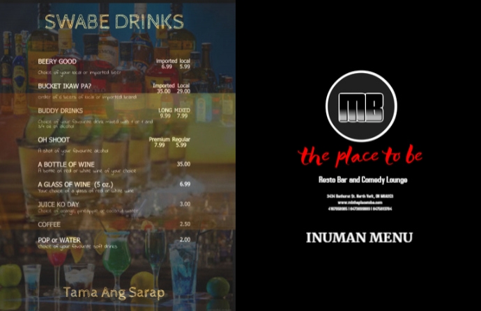 Bar Menu | PosterMyWall