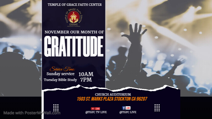 Gratitude service | PosterMyWall