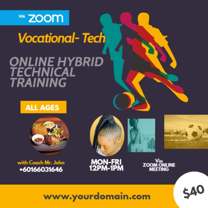 Online Soccer Training Zoom Poster instagram | PosterMyWall